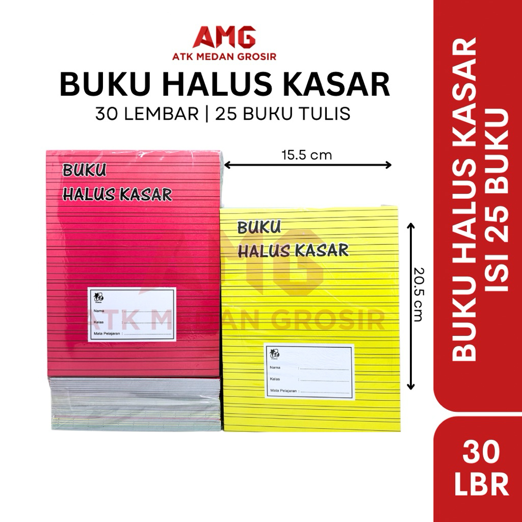 Jual BUKU HALUS KASAR 25 BUKU - 30 LEMBAR TERMURAH | Shopee Indonesia