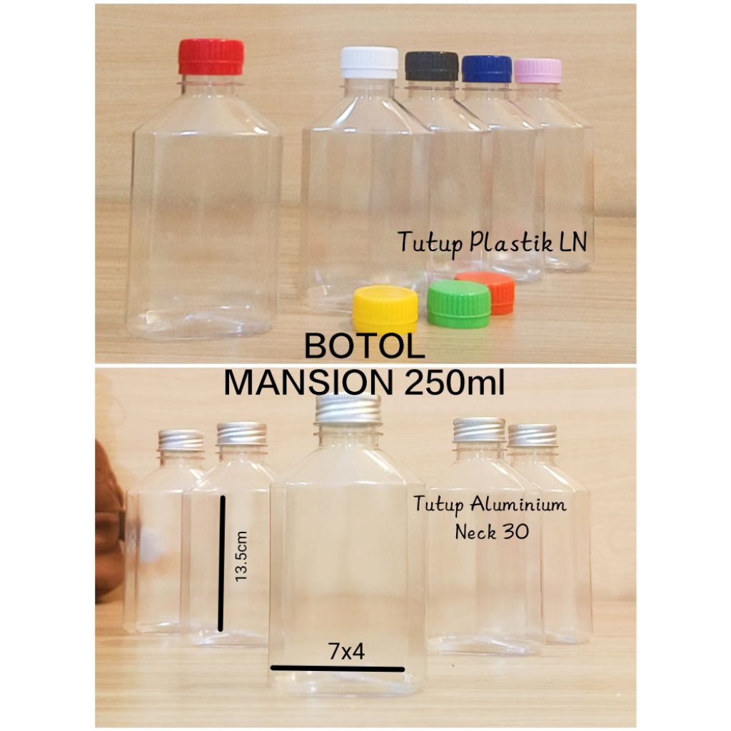 Jual BOTOL MANSION 250ml (botol plastik tebal) | Shopee Indonesia