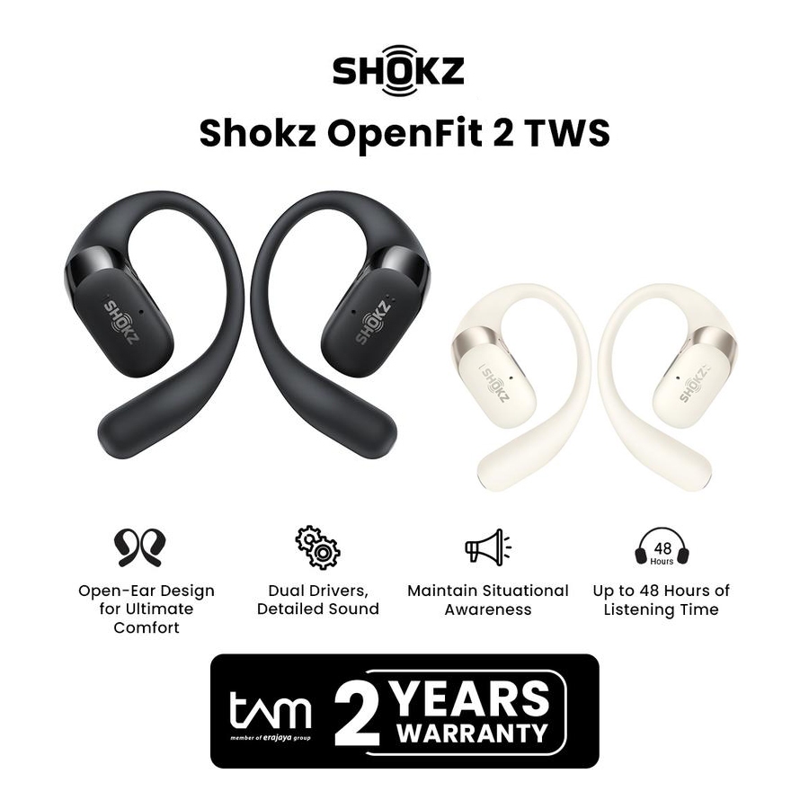 Jual Shokz OpenFit 2 / Open Fit 2 TWS - Garansi Resmi TAM 2 Tahun ...
