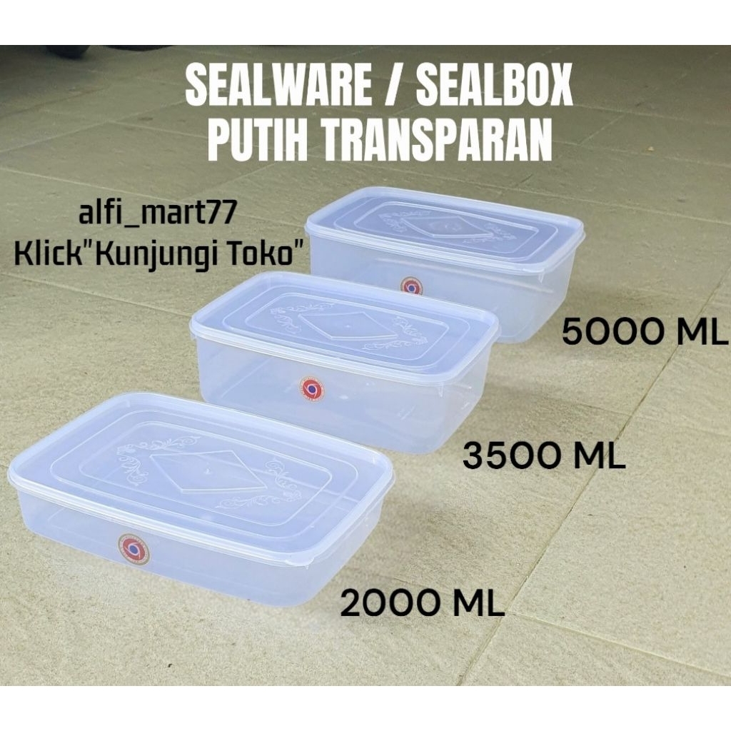 Jual SEALWARE / SEALBOX 2000ML, 3500ML, 5000ML DAN 7200ML PUTIH TRANSPARAN (1PCS) | Shopee Indonesia