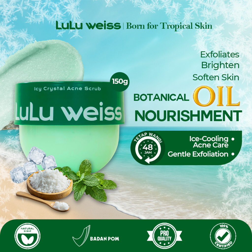 Jual Lulu weiss - Icy Crystal Acne Oil Scrub | Shopee Indonesia