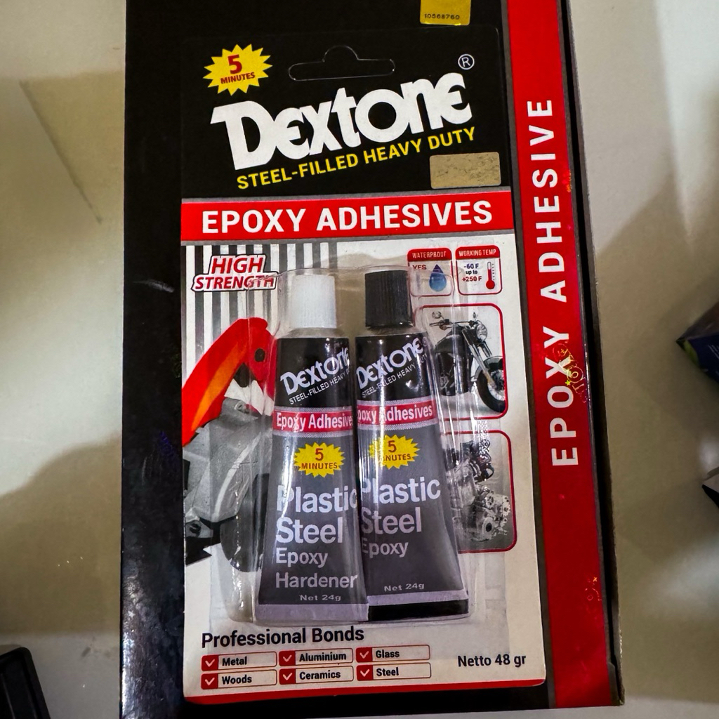 Jual Lem Dextone Epoxy 5 menit 48gr Lem besi plastik kayu plastic steel ...