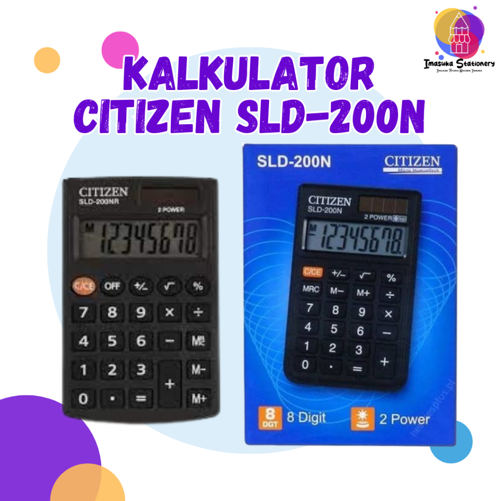Jual Kalkulator Citizen SLD-200N Kalkulator Mini 8 Digit / Mini Calculator Imasuka Stationery ...