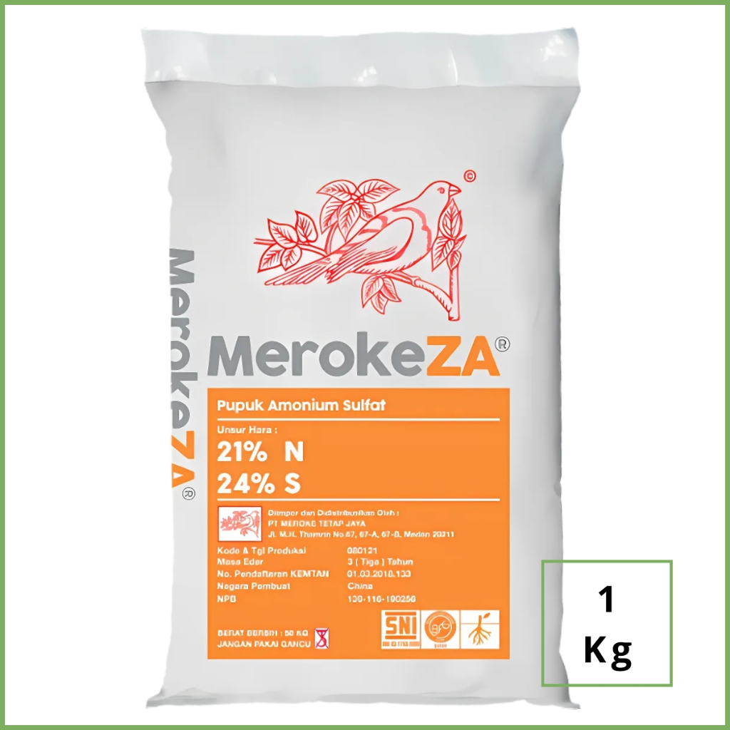 Jual PUPUK MEROKE ZA 1KG / PUPUK AMONIUM SULFAT 1 KG KEMASAN REPACK ...