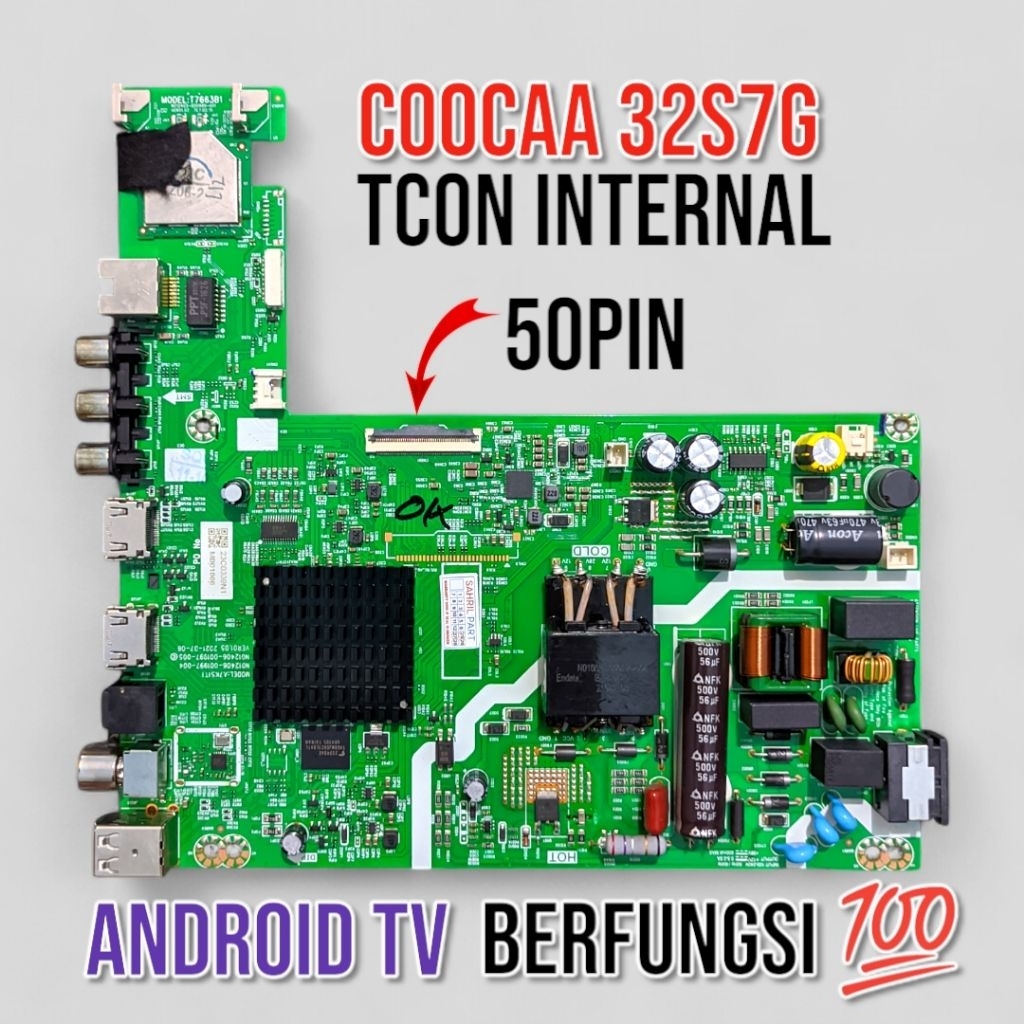 Jual MB COOCAA 32S7G - MAINBOARD COOCAA 32S7G - MESIN TV COOCAA 32S7G - COOCAA 32S7G TCON ...