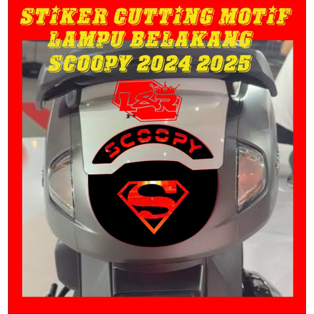 Jual sticker cutting stiker variasi lampu belakang motf motor scoopy ...