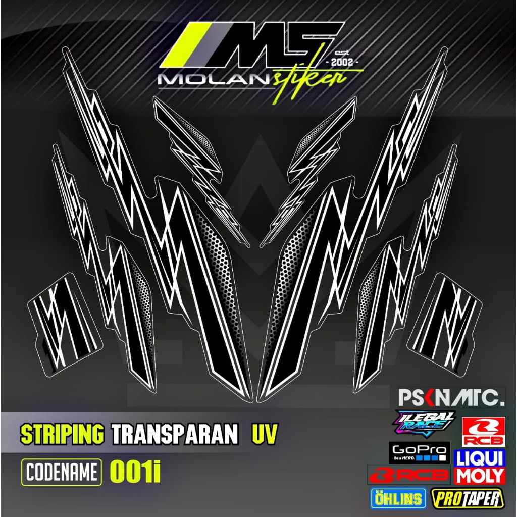 Jual Decal Sticker Striping Variasi Transparan Uv Vega Force 115 Spark ...