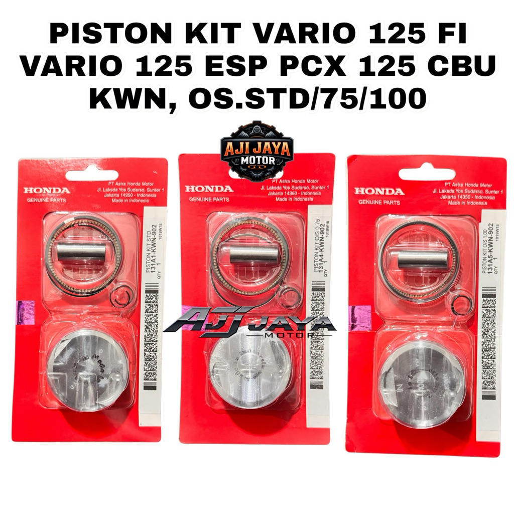Jual Piston Kit KWN Vario 125 Fi Vario 125 ESP Pcx 125 Cbu ( Std 75 100 ...