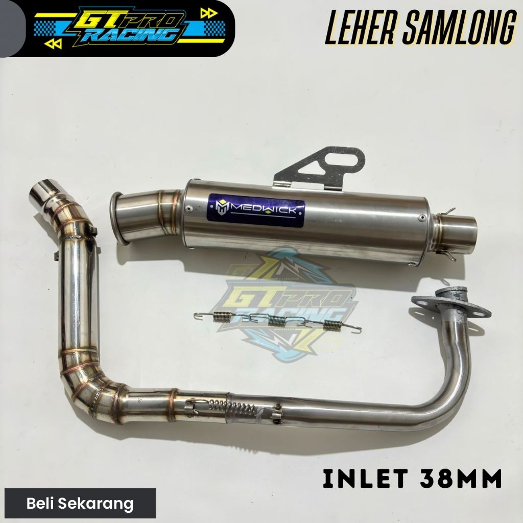 Jual knalpot racing medwick samlong inlet 38mm gantungan atas pnp nmax ...