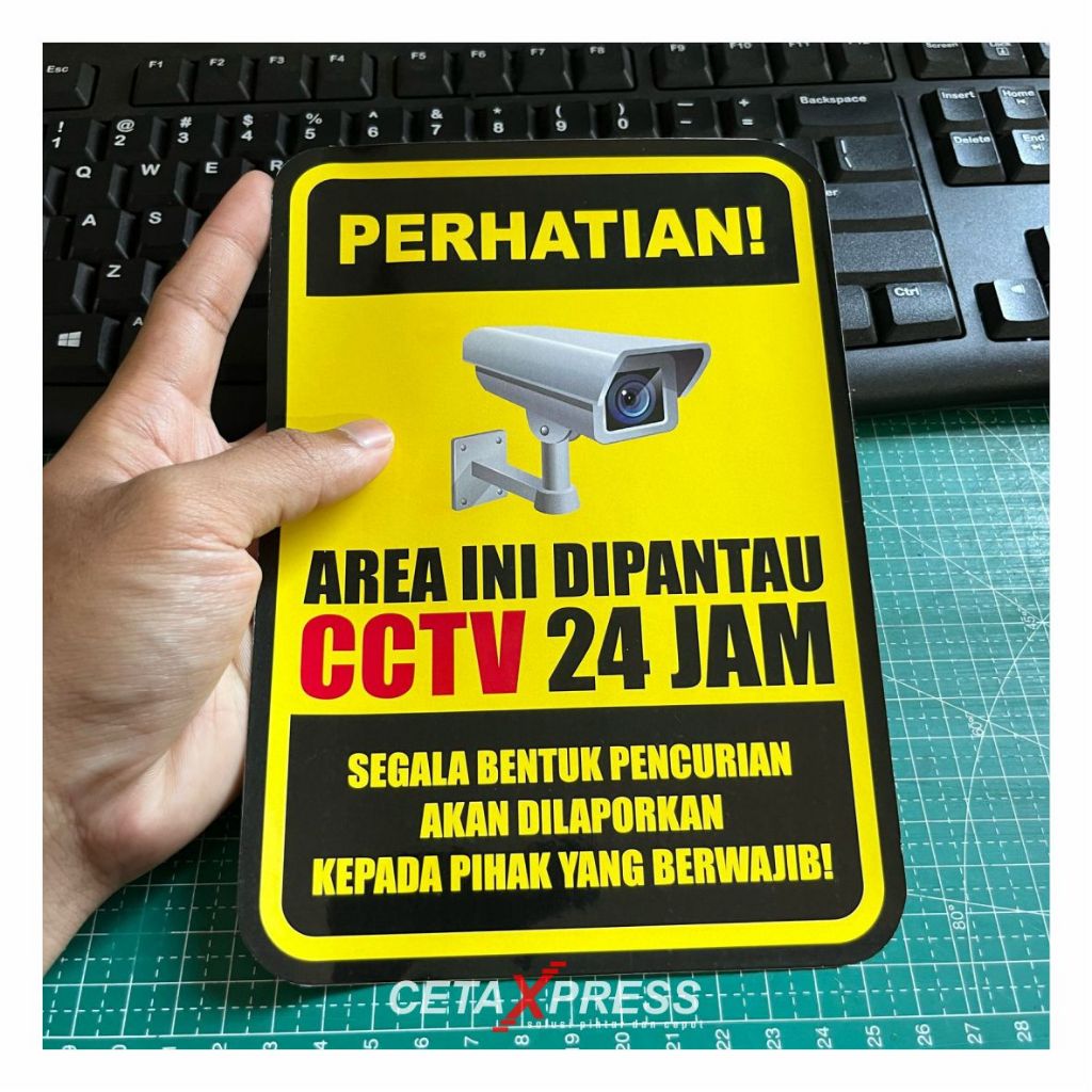 Jual STICKER CCTV FULLPRINT+LAMINASI | Shopee Indonesia
