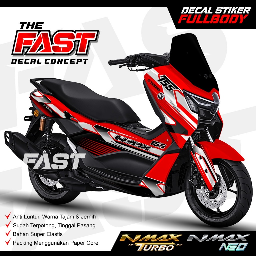 Jual Decal Stiker Nmax Turbo/Neo New Fullbody RACE TERBARU COD Decal ...