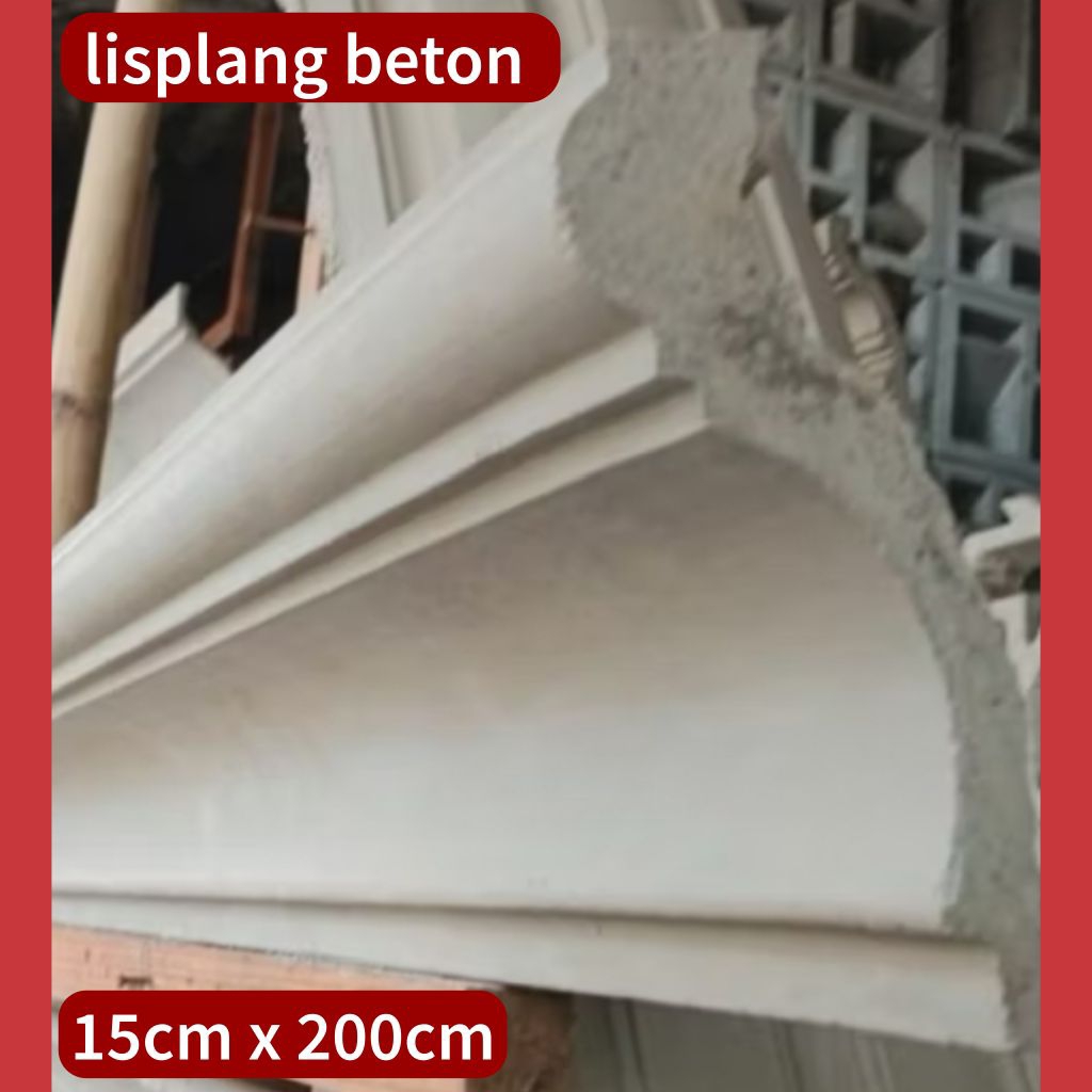 Jual lisplang beton, list profil ukuran 15cm x 200cm | Shopee Indonesia