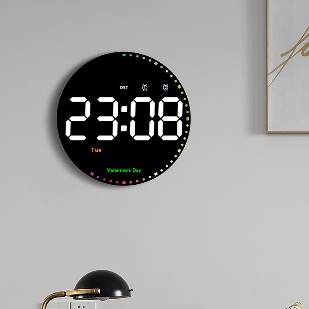 Jual Jam Dinding Digital LED dengan Kalender untuk Ruang Tamu Dekorasi ...