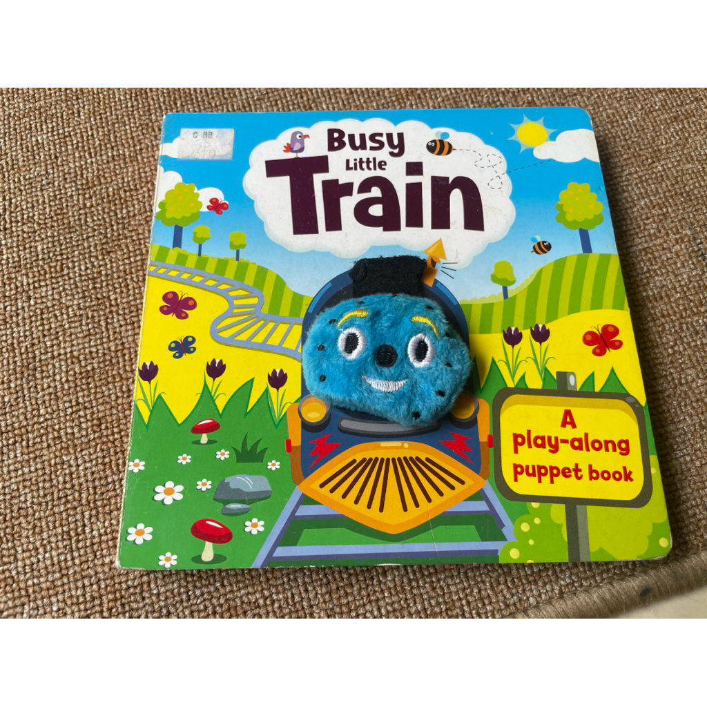 Jual Boardbook preloved Busy little Train a Play-long Puppet book ...