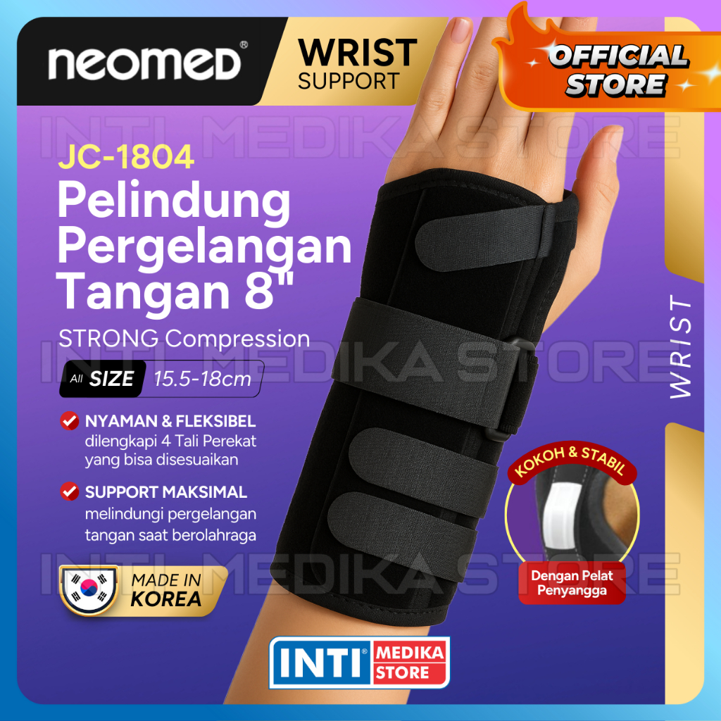 Jual NEOMED - WRIST SPLINT STRONG with Palm Plastic Stay JC-1804 ...