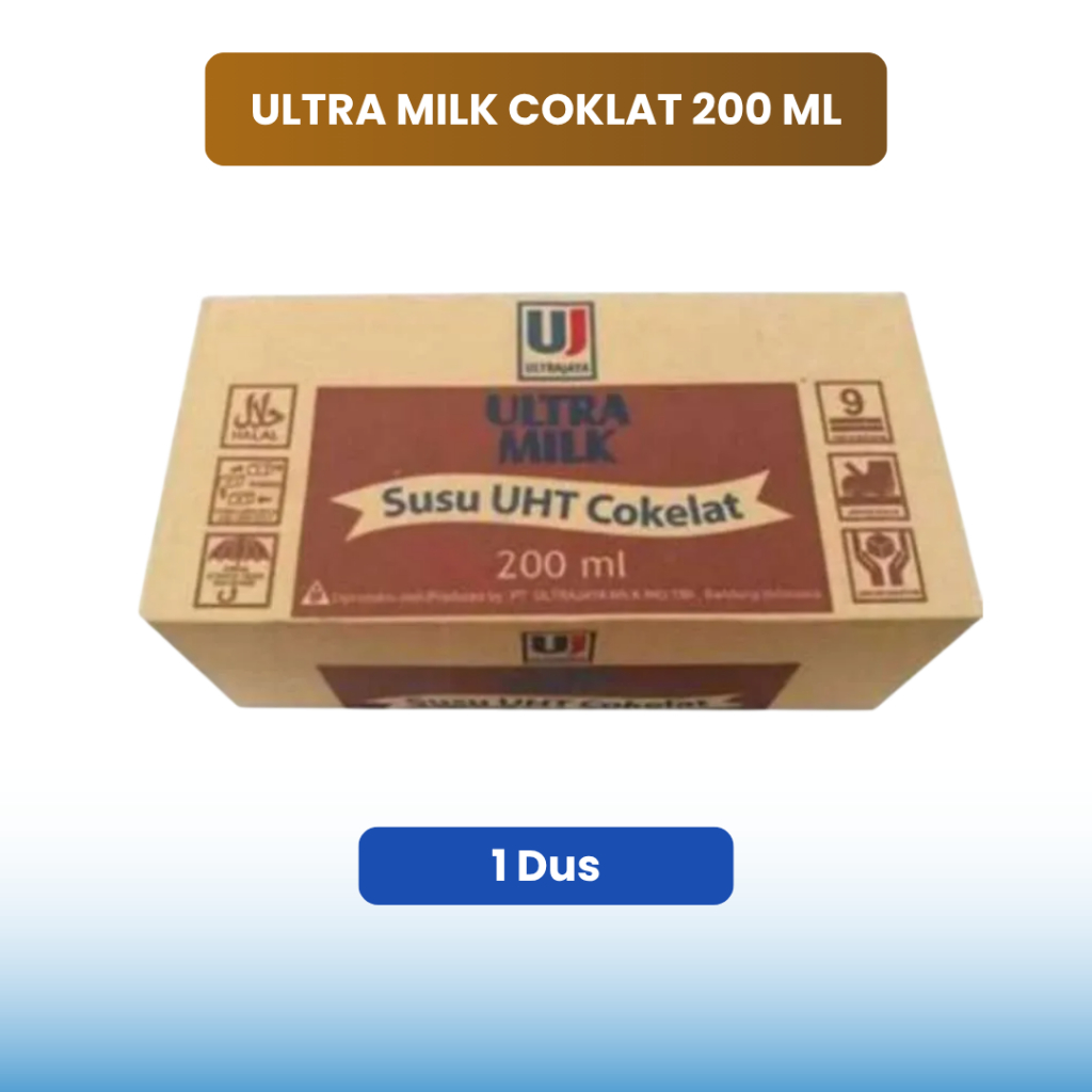 Jual Jual Susu Ultra Milk Rasa Coklat 200 ml 1 Dus | Shopee Indonesia