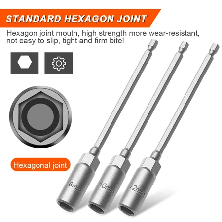 Jual 3PCS Adaptor Socket Mata Kunci Shock Format Hexagonal Ukuran 8mm ...