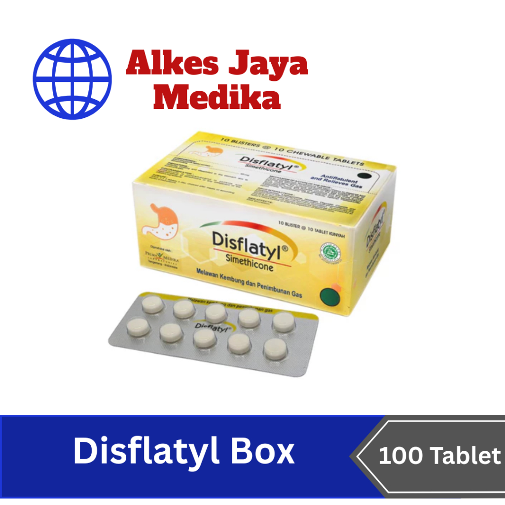 Jual Disflatyl Tablet Box isi 100 Tablet -Obat Kembung/Gas Lambung ...