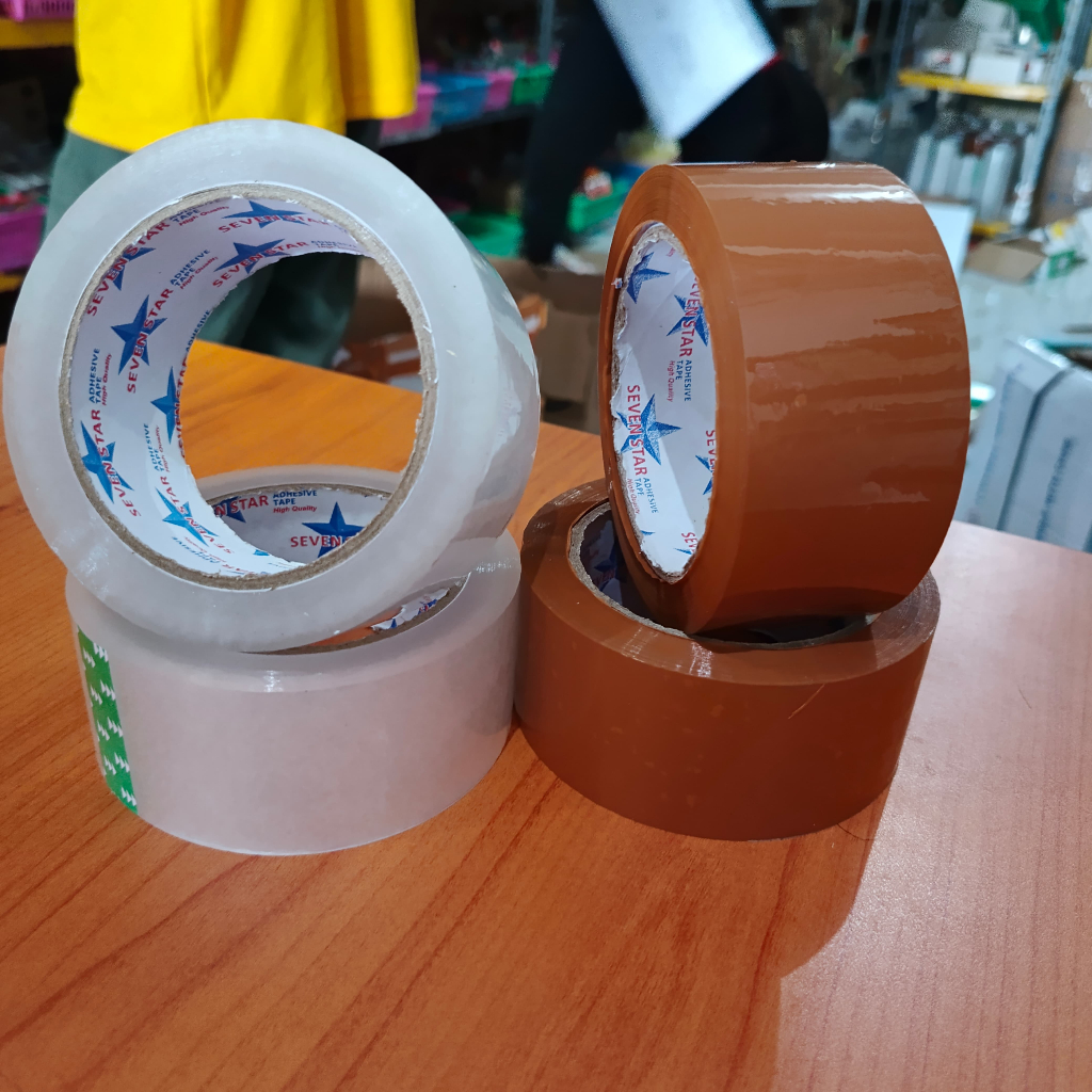 Jual Lakban Isolasi STAR Bening/Coklat 2" x 100 yard (Jamin Rekat & Tebal) | Shopee Indonesia