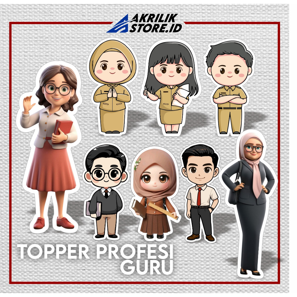 Jual Topper Guru Perlengkapan Buket dan Kue 10cm 13cm 15 Cm Tebal | Shopee Indonesia