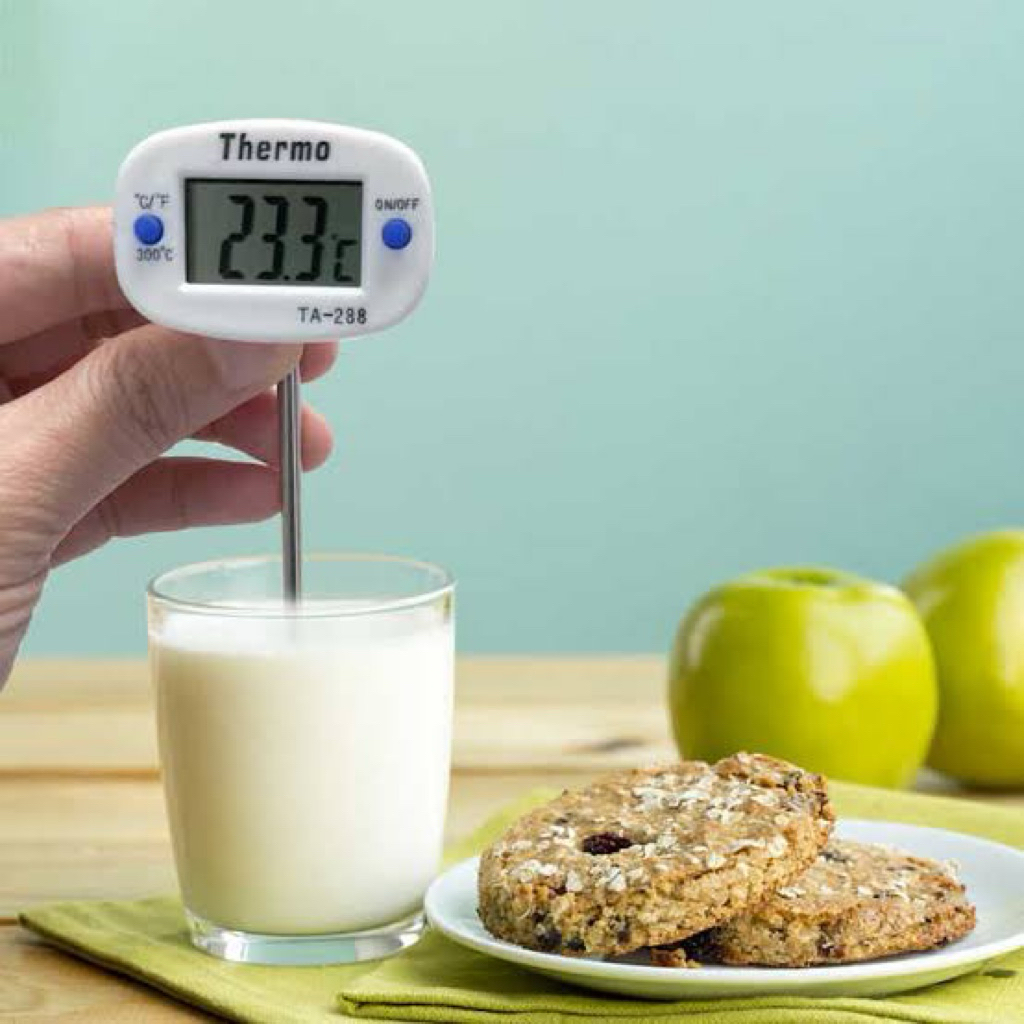 Jual Termometer digital makanan minuman pengukur suhu kopi susu cairan alat dapur pengukur ...
