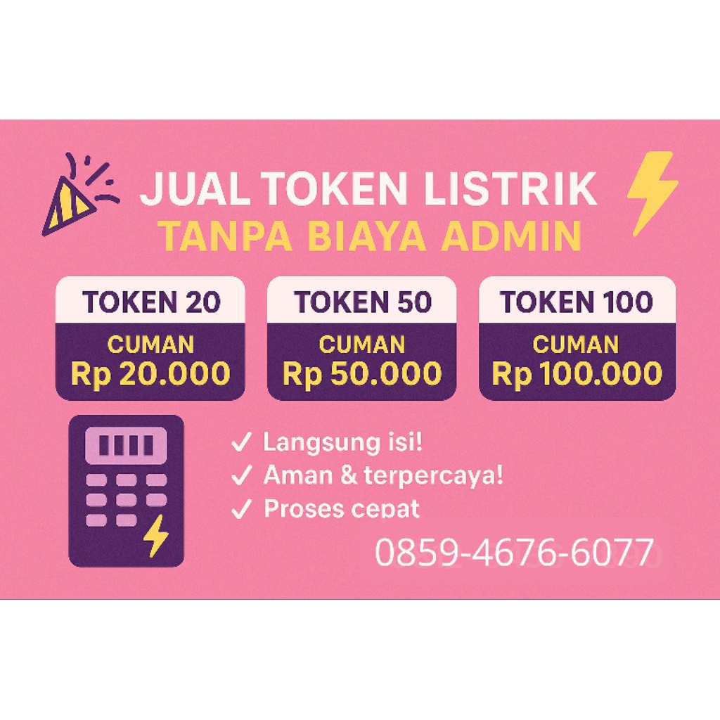 Jual Token Listrik 20|50|100 | Shopee Indonesia