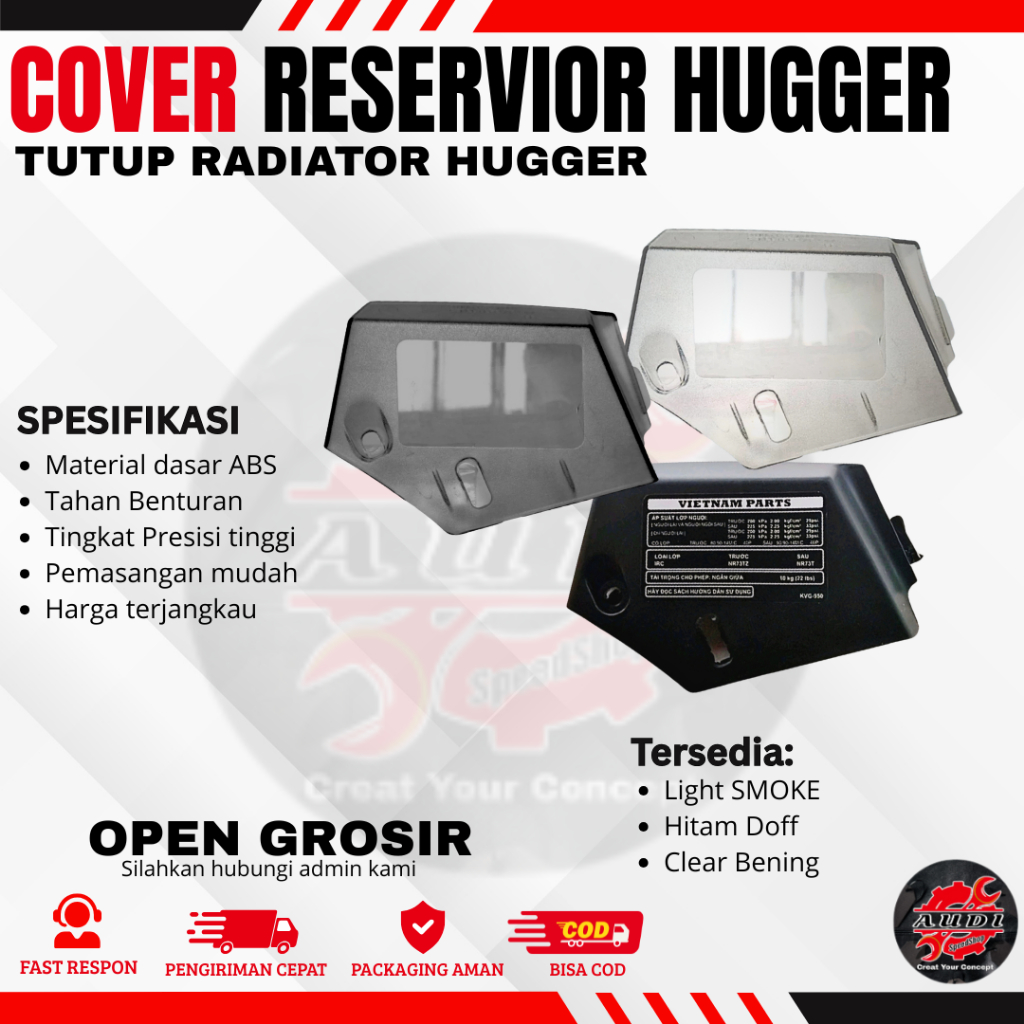 Jual COVER TUTUP RESERVOIR HUGGER AIRBLADE TUTUP BOTOL AIR RADIATOR ...