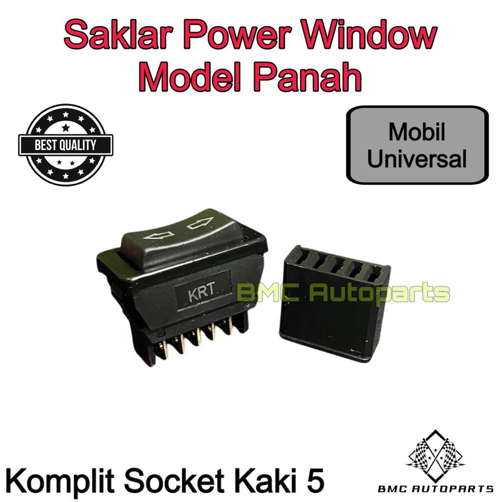 Jual Saklar / Switch Power Window Jendela Mobil Universal + Socket ...