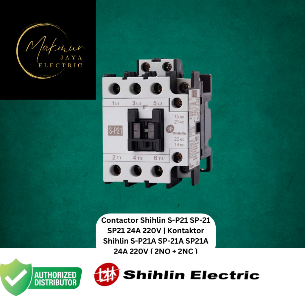 Jual Contactor Shihlin S-P21 & S-P21A SP21 24A 220V (2NO + 2NC) –Kontaktor Magnetik Shihlin ...