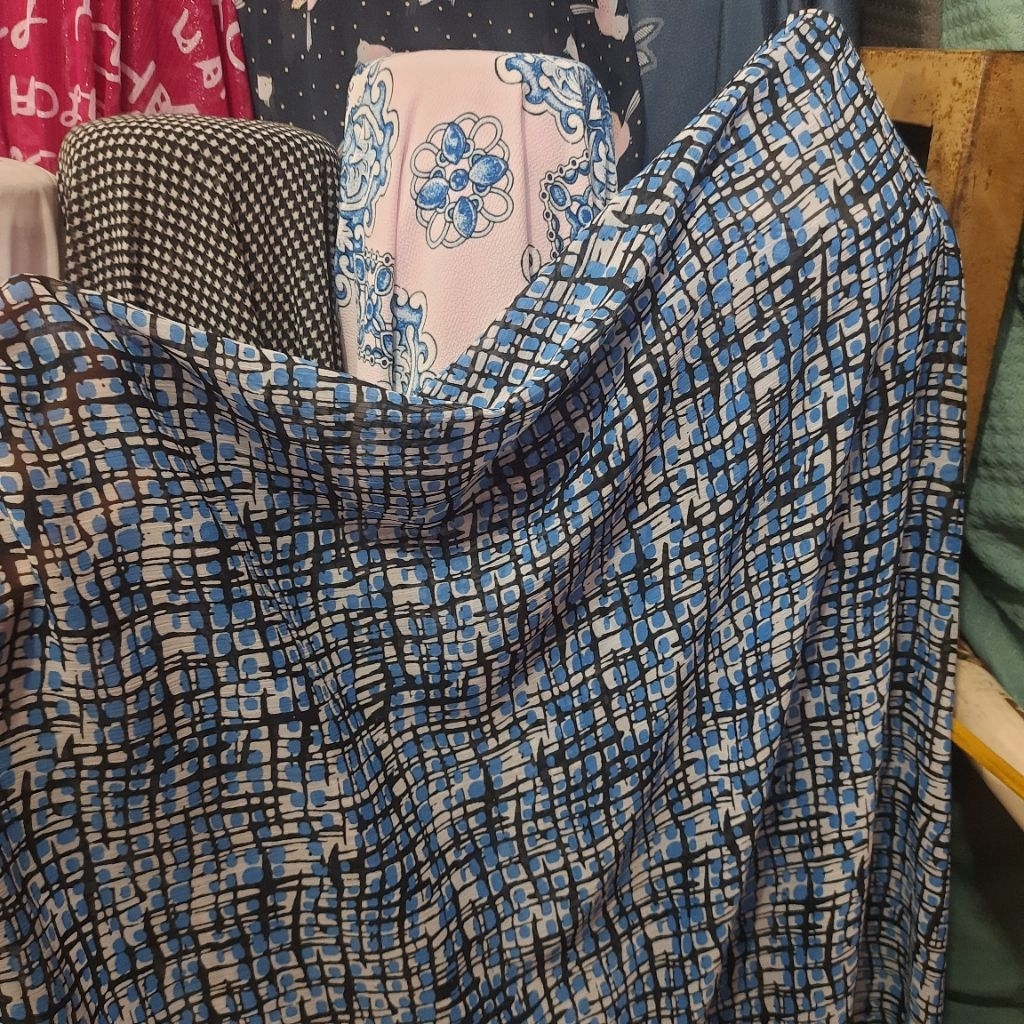 Jual kain sifon yoryu motif | Harga/0,5m| kain sifon meteran | kain ...