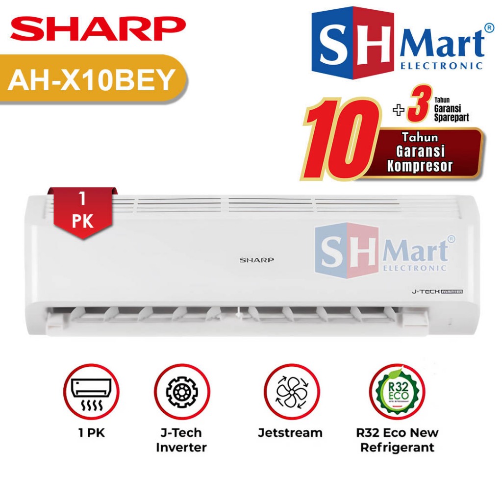 Jual AC SHARP 1 PK JTECH INVERTER GARUDA SERIES AH-X10BEY / AHX10BEY GARANSI RESMI | Shopee ...