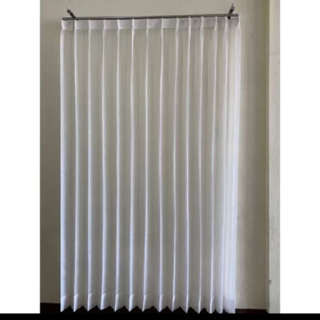 Jual GORDEN VITRASE POLOS PUTIH TIRAI GORDEN GORDEN MODEL PLIT KAWAT S ...