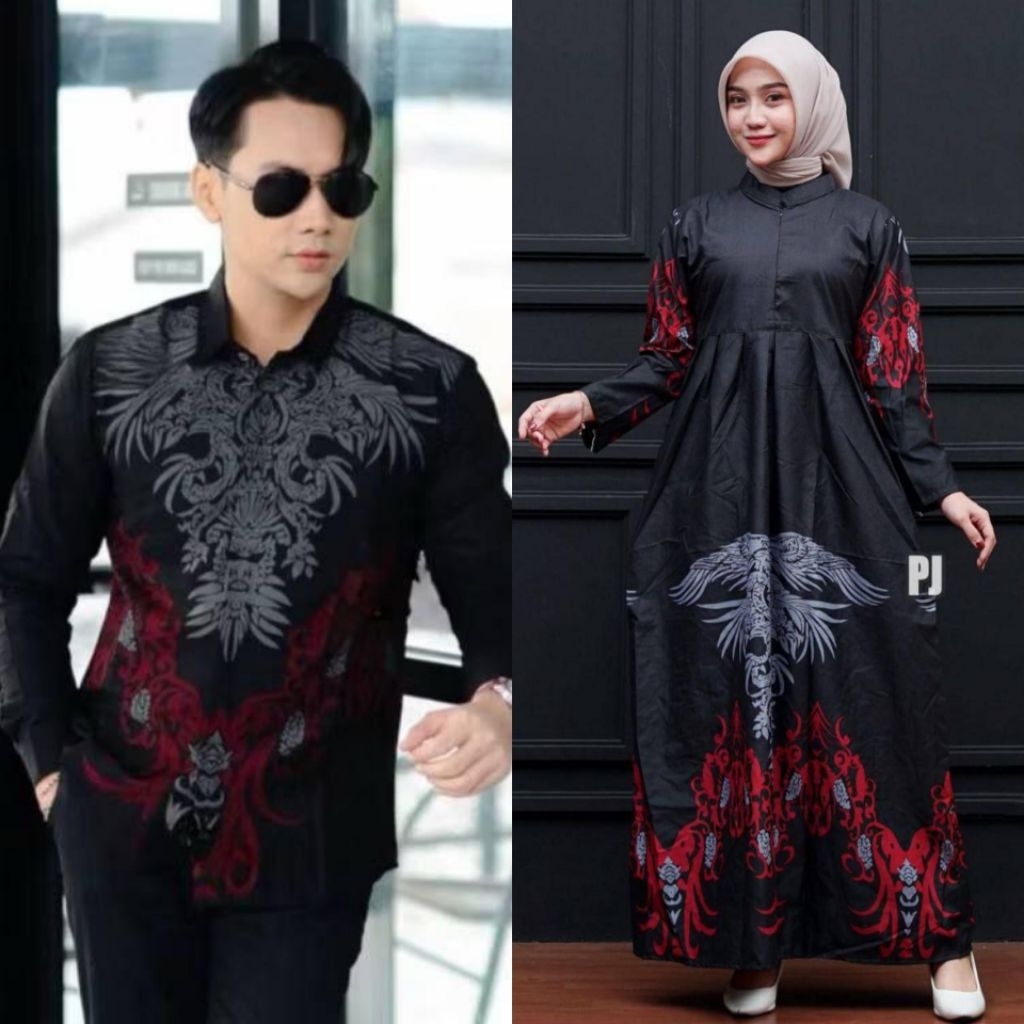 Jual couple kemeja gamis batik(HARGA SEPASANG )fashion terbaru dan ...