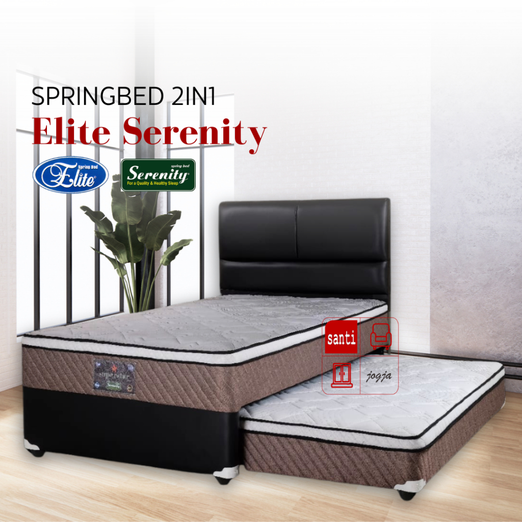 Jual Springbed 2 in 1 elite serenity set 120x200 | Shopee Indonesia