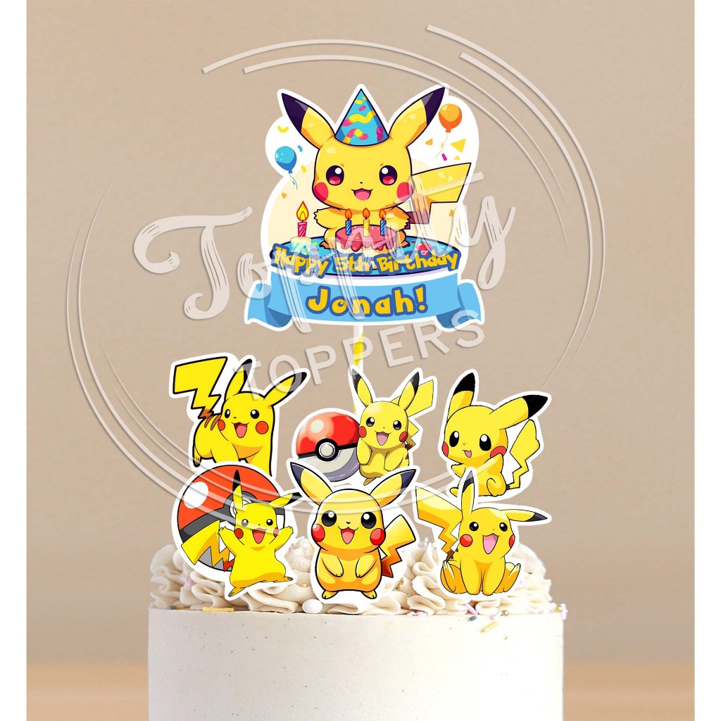 Jual Topper cake kue ulang tahun birthday Pikachu Pokemon | Shopee ...