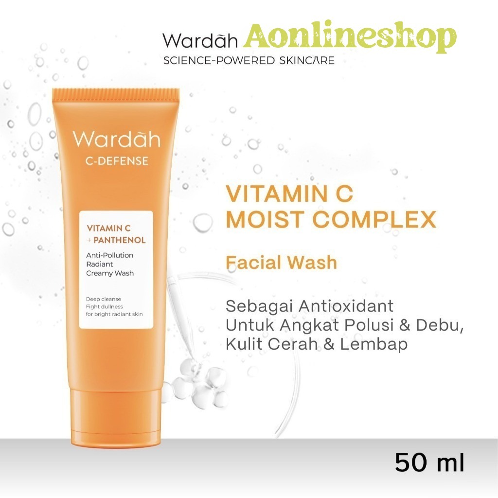 Jual AS Wardah Energizing Creamy Wash Vit C Vitamin C Wajah Sabun Cuci ...