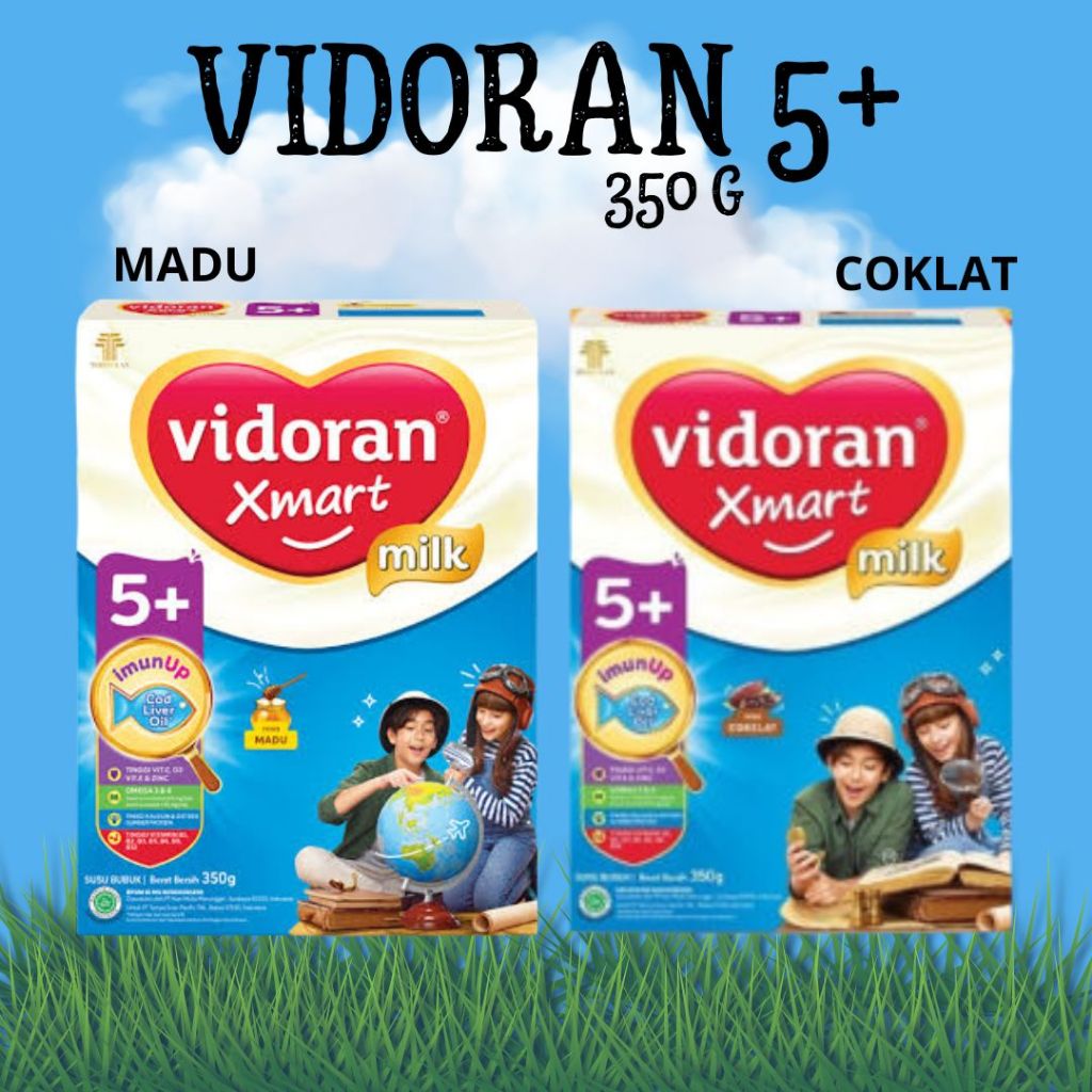 Jual VIDORAN Xmart 5+ All Variant 350gr Susu Formula Pertumbuhan Anak 5 ...