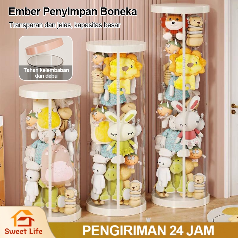 Jual Sweet Life Doll Houses Doll Storage Bucket Transparan Tabung ...