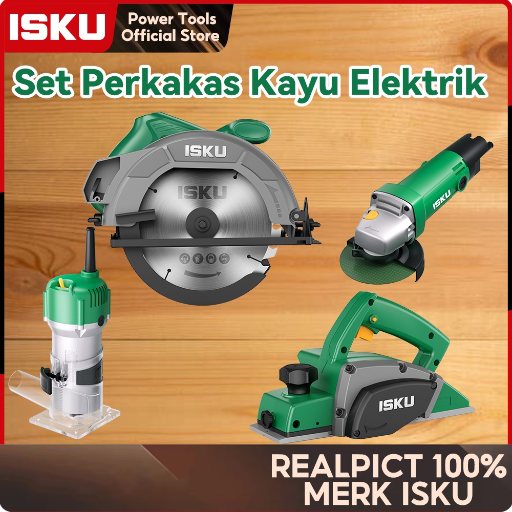 Jual 【Set perkakas kayu elektrik】ISKU 1000W Mesin Gergaji Multifungsi ...