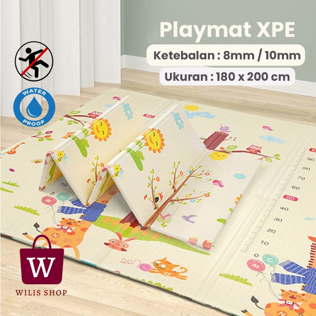 Jual SNI Playmat Bayi Karpet Lipat Playmate Matras Bayi 180x200cm ...