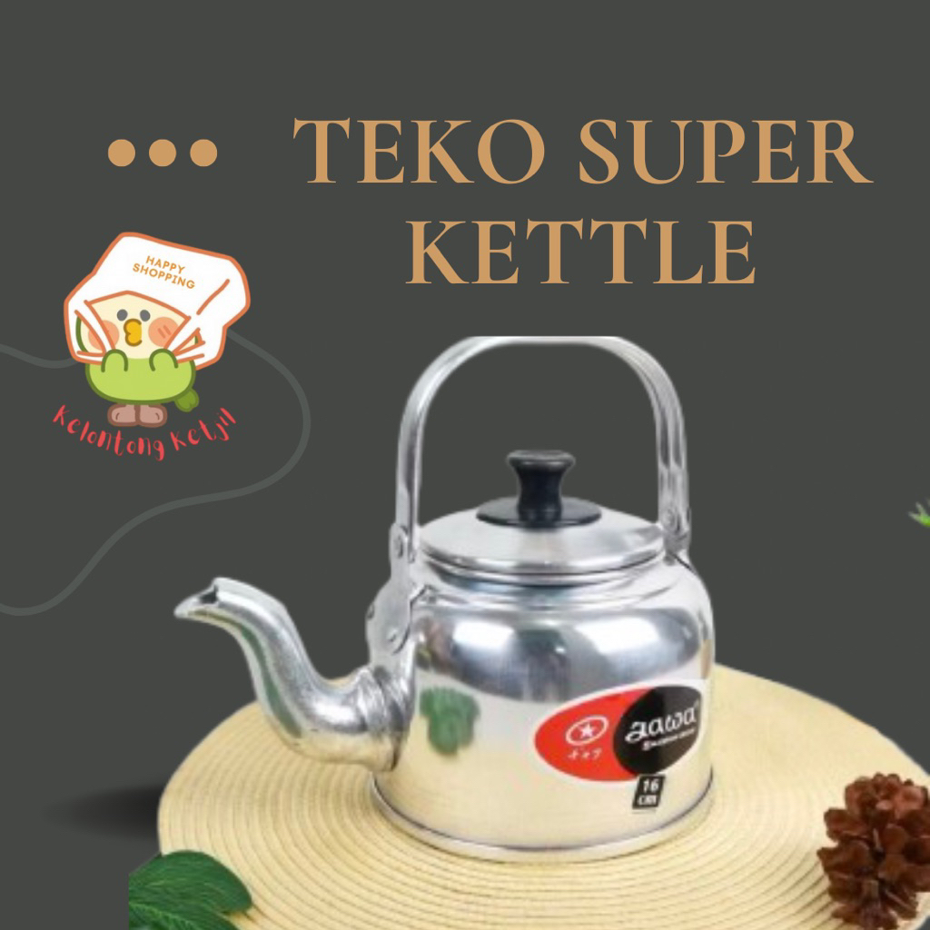 Jual TEKO SUPER KETTLE 16 18 20 ALUMINIUM TEBAL | Shopee Indonesia