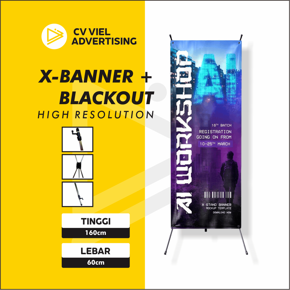 Jual X Banner Set 60x160 cm – Spanduk Promosi Custom + Tiang | Shopee ...