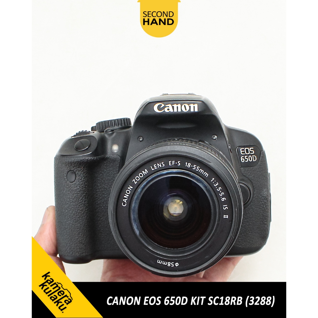 Jual TERLARIS Canon 650d + Lensa Kit SC rendah Komplit Box Bukan 60d ...