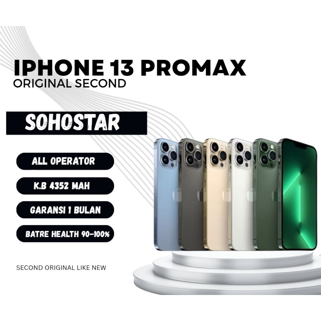 Jual IPHONE 13 PRO MAX/512GB/256GB/128GB/Second Original | Shopee Indonesia