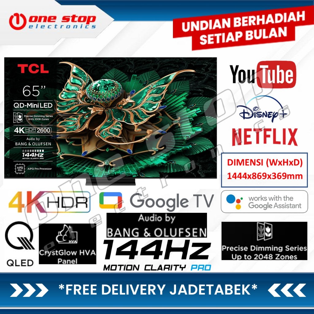 Jual TCL 65C7K / C7K Premium QD-MiniLED 4K UHD Smart Google TV 65 Inch ...