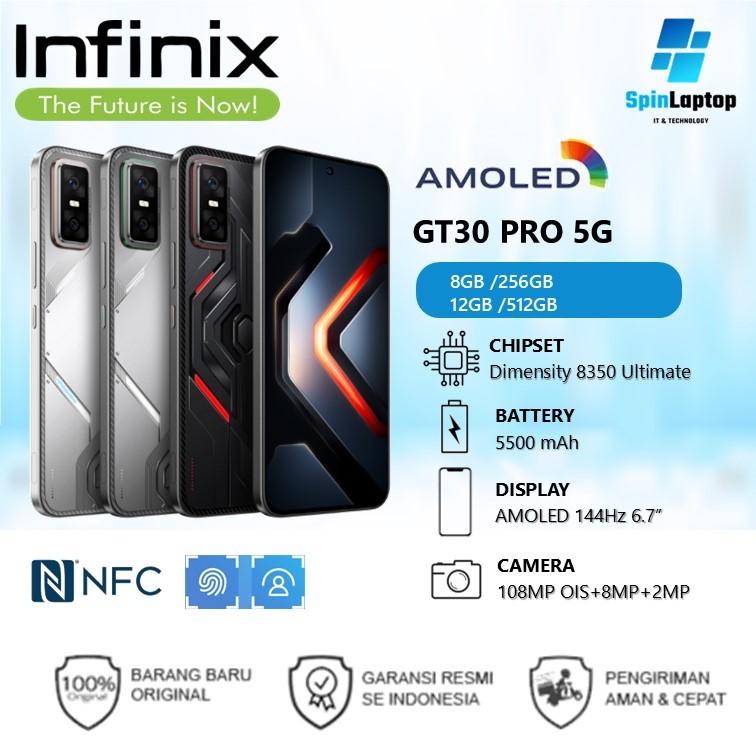 Jual INFINIX GT 30 PRO 5G | MediaTek Dimensity 8350 5G Ultimate | 24GB Extended RAM | 144Hz ...