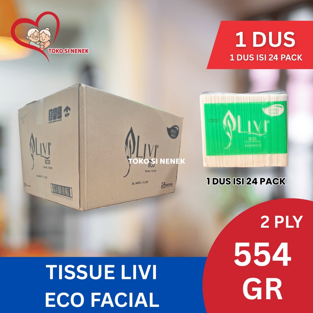 Jual TISSUE MURAH [ PAKET 1 DUS ] TISSUE LIVI FACIAL 554 GR | LIVI ...