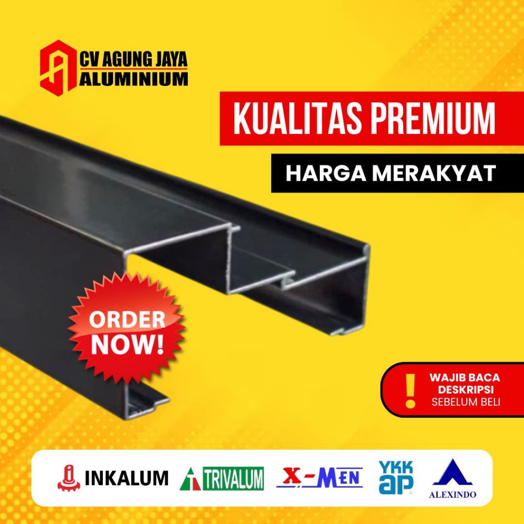 Jual INKALUM ALUMINIUM KUSEN 3 Inch batangan 6 meter | Shopee Indonesia