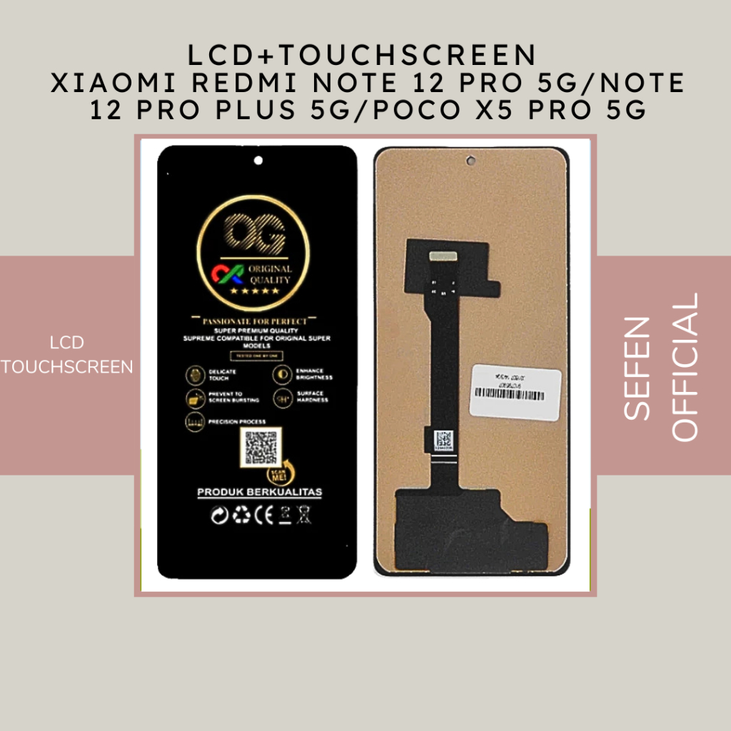 Jual LCD TOUCHSCREEN XIAOMI REDMI NOTE 12 PRO 5G / NOTE 12 PRO PLUS 5G / POCO X5 PRO 5G FULLSET ...
