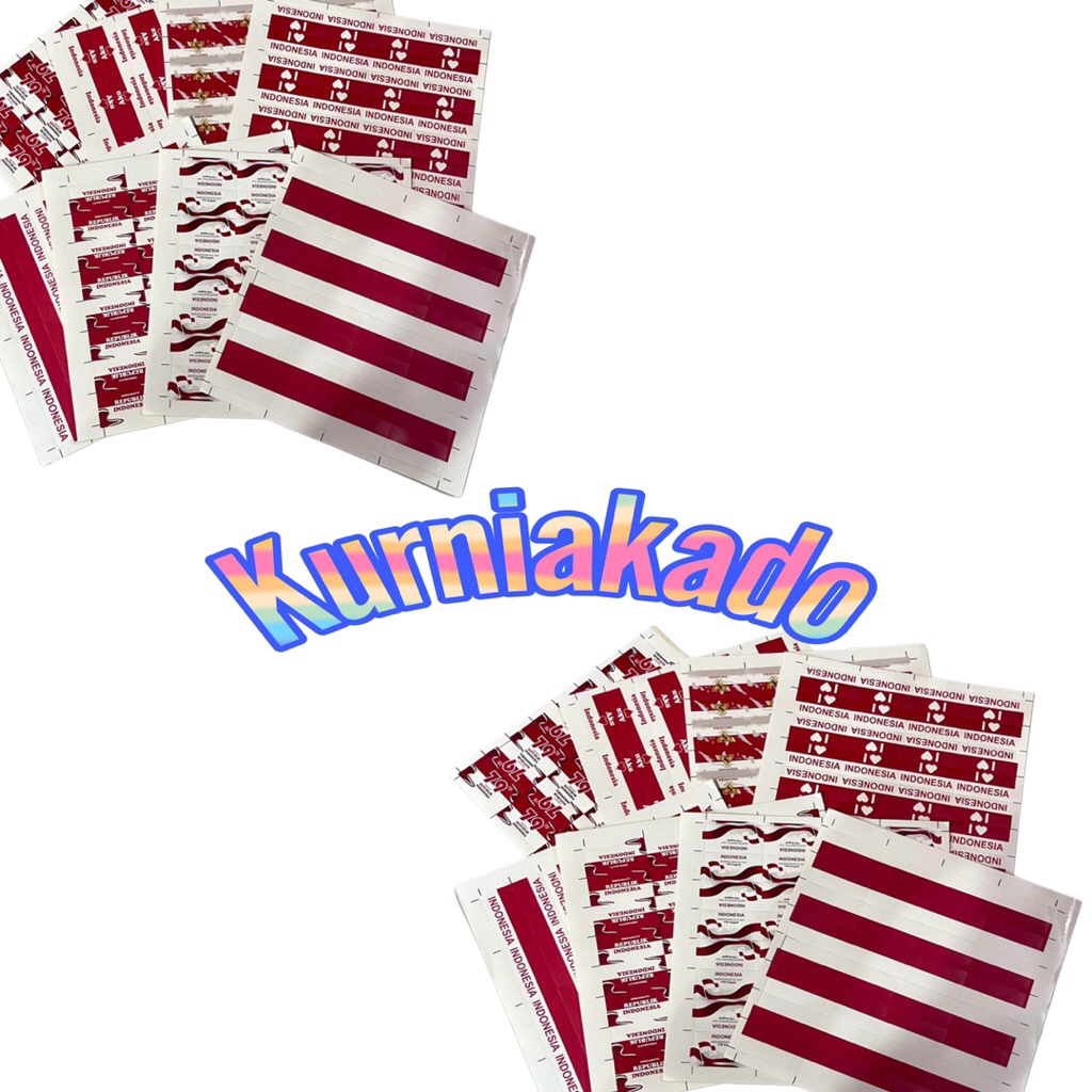 Jual Sticker bendera merah putih sticker 17 agustus DIRGAHAYU RI ...